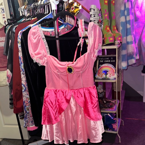 Dolls Kill | Dresses | Dolls Kill Pink Princess Peach Dress With Puff ...